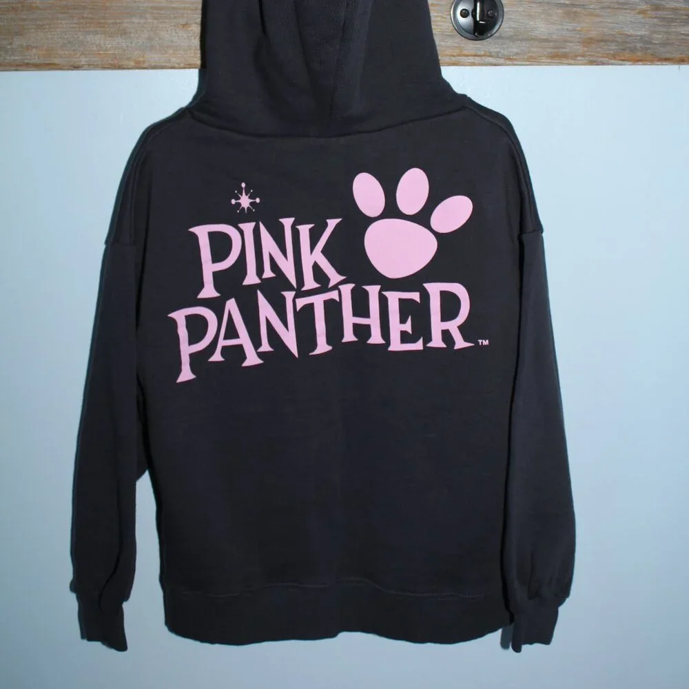 Zara | Shirts & Tops | 42 Zara Size 7 The Pink Panther Hoodie Black ...